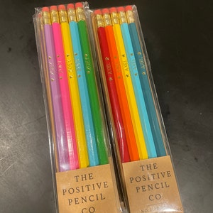 Personalized Pencil Set, 6 Custom Gold Foil Stamped Pencils for ...