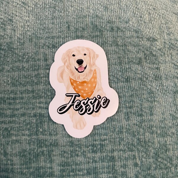 Personalized Dog Stickers Hand Drawn Custom Pet Sticker, Custom Dog ...