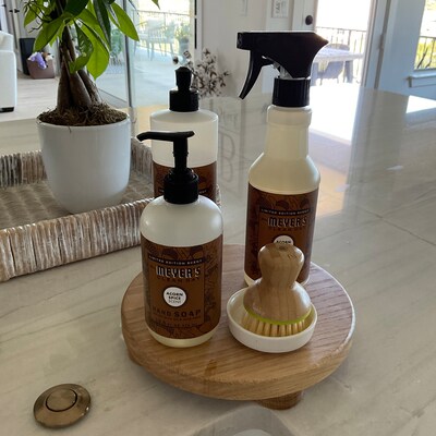 Round Wood Soap Stand/ Wood Riser Tray/ Kitchen Stand/ Candle Holders ...