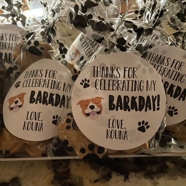 Dog Birthday Pawty Stickers, Puppy Birthday, Dog Theme, Dog Party, Dog ...