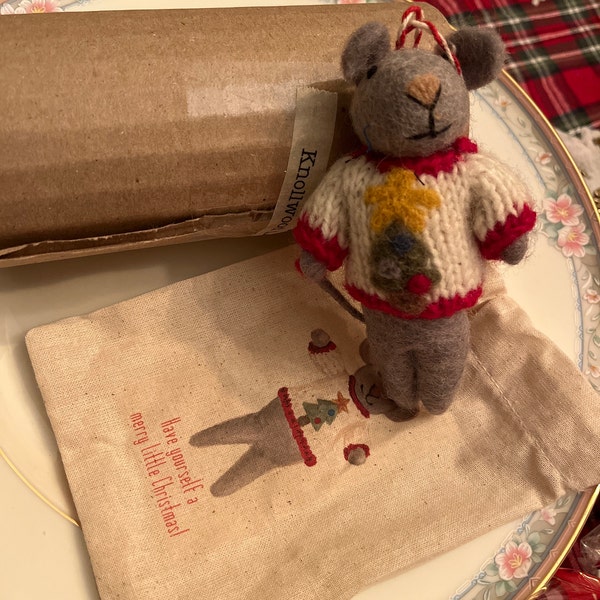 Ugly Sweater Mouse Ornaments | Christmas Mouse Felt Ornament | Felted ...