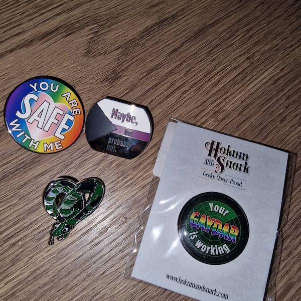 Maybe but Probably Not Gray Ace Demi Pride Enamel Pin in Demisexual ...