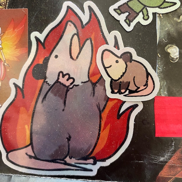 RAT Stickers Waterproof Holographic Stickers, Rat Sticker, Derpy ...