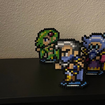 Final Fantasy IV: Perler Bead Sprites Cecil, Kain, Rosa, Rydia, Edge ...