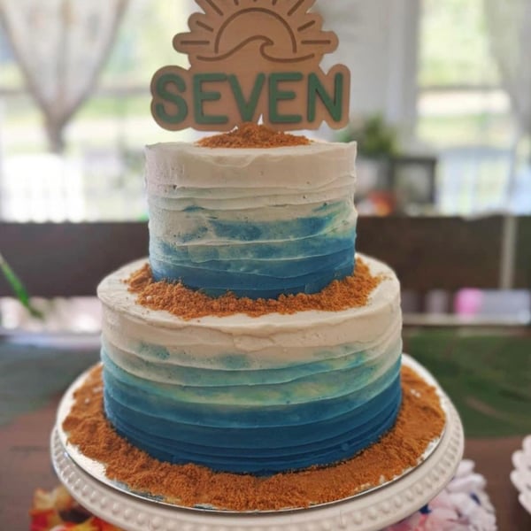 Sun ONE Cake Topper With Custom Name, First Birthday Decorations, 3D ...