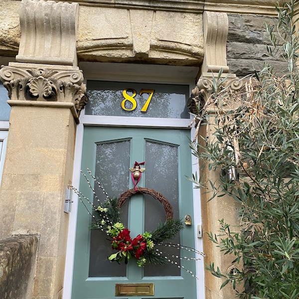 Gold Leaf Style Transom Fanlight Window Front Door Number, Victorian ...