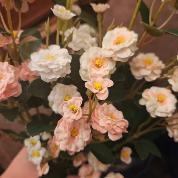 29.9" Silk Rosa Multiflora Artificial Faux Flower Home Decor Flower in ...