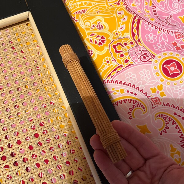 Oak Cabinet Pull Rattan Handles, Wicker Natural Rattan Rope Handle ...