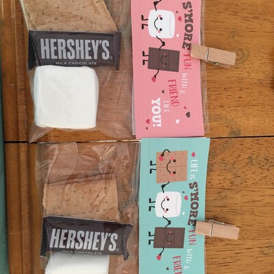 PRINTABLE Smores Valentines Day Kid Gifts for School Valentines ...