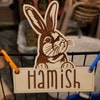 Bunny Rabbit Cage Tag, Personalized, Custom, Engraved Wood, Pet Rabbit ...