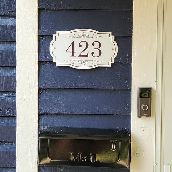 Victorian 1-line Address Sign, Custom Shaped Address Plaque ...