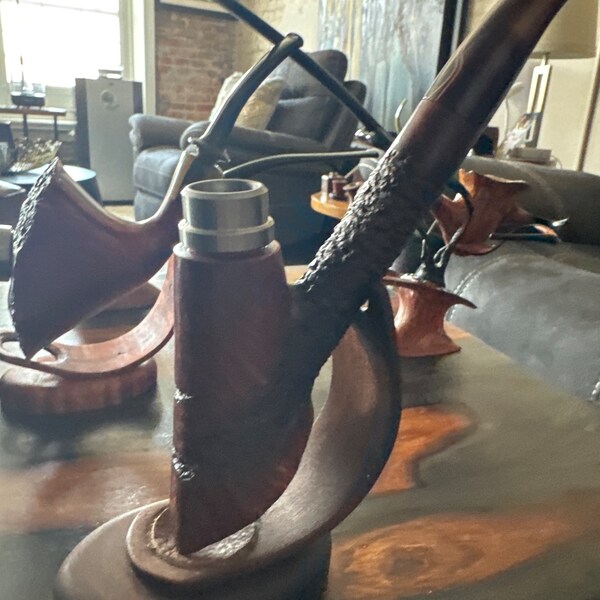 Wooden Pipe Stand/ Pipe Display/ Handmade Walnut & Ipe Wood - Etsy