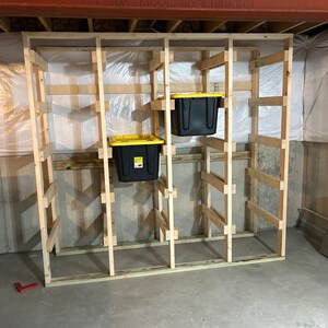 Tote Storage Rack, DIY Plans, 27 Gal, Custom Option, Step by Step ...