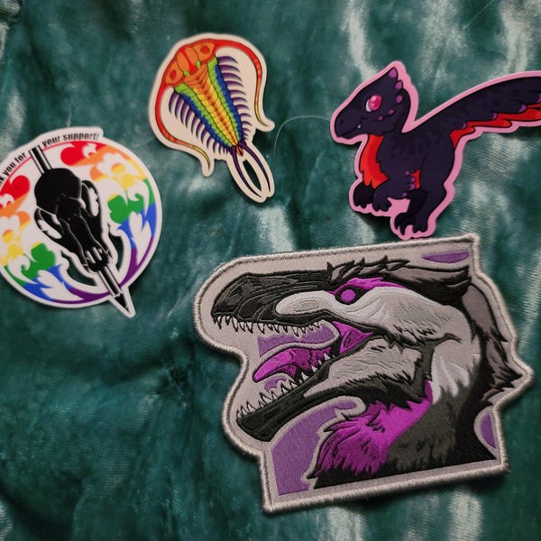 Aesthetic Dinosaur Paleo Art Vinyl Sticker Collection: Carnotaurus ...