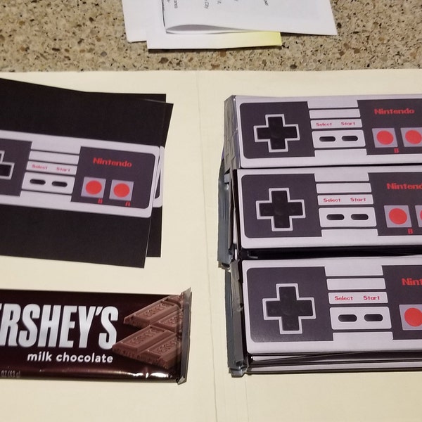 Printable Nintendo NES Controller Hershey's Chocolate Bar Wrapper ...