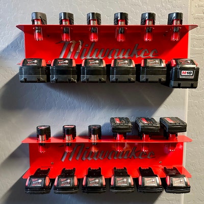Milwaukee M18 Power Tool / Battery Holder / Organizer / Rack / Hanger ...