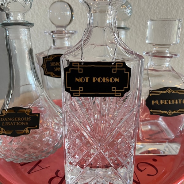 Vintage Style Decanter Tags: Custom Bar Signs, Home Decor - Etsy