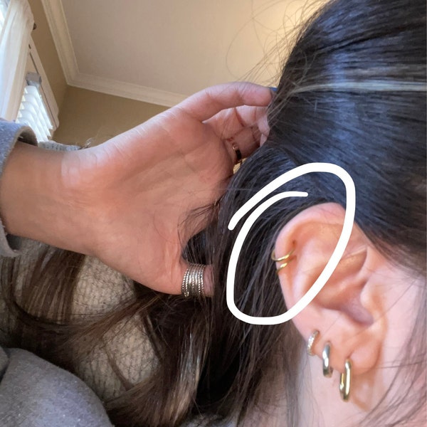 16G Hoop, Cartilage Hoop, Surgical Steel Clicker, Seamless Hoop Earring ...