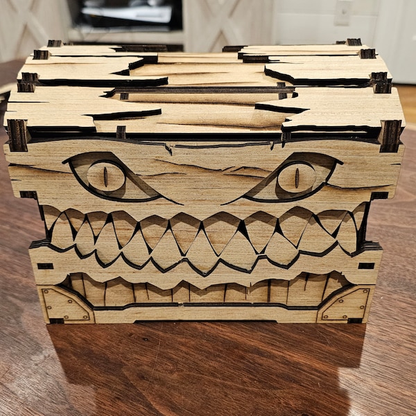 Mimic Chest Laser Cut Files: SVG, PDF, CDR (3-5mm) - Etsy