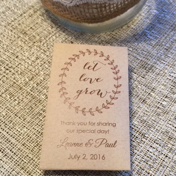 DIY Custom Seed Packets, Custom Envelope, Kraft, Personalized Envelopes ...