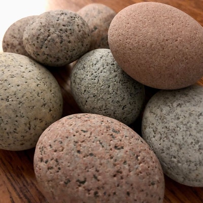 20 Extra Large Sea Stones light Grey Beach Stones wedding - Etsy