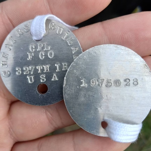 WW2 Dog Tag Set. Notched Style Stainless Steel Tags With Choice of ...