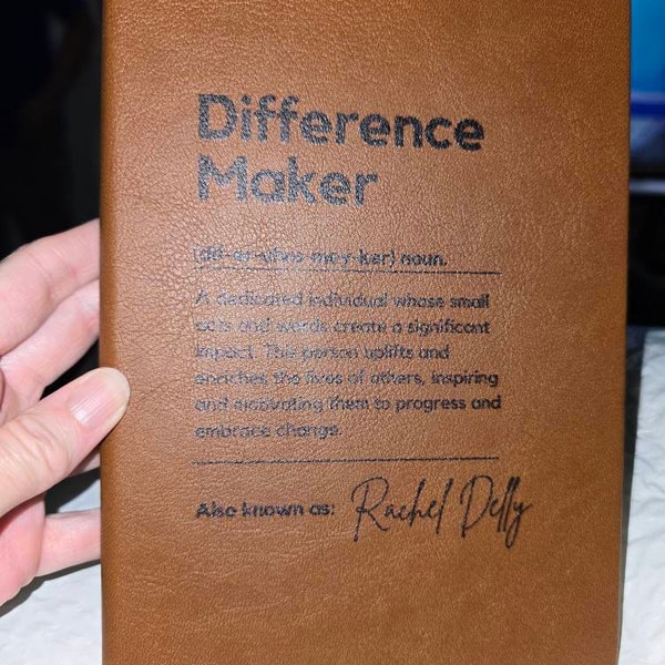 Personalized Difference Maker Journal Custom Difference Maker Gift ...