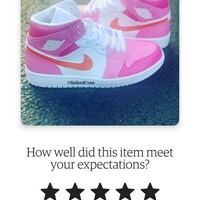 Custom Color Block spring J1s pink Yellow Green Blue Pink check Sizing ...