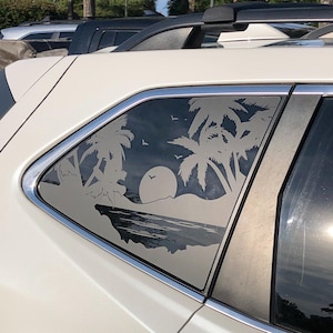 Fits Only for 10-24 Subaru Outback, Ocean Wave, Quarter Window, Sticker ...