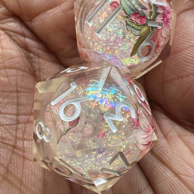 Dnd Dice Set Handmade Resin Sharp Edge Dice Polyhedral Dice Set Set the ...