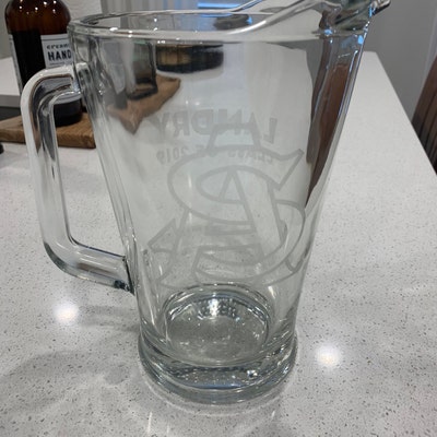 Custom Pitcher Etched Glass Pitcher Housewarming Gift, Personalized ...