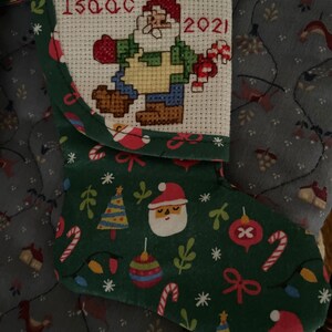 Cross Stitch Button Tree Ornament, Crafty Christmas Decoration, Folk ...