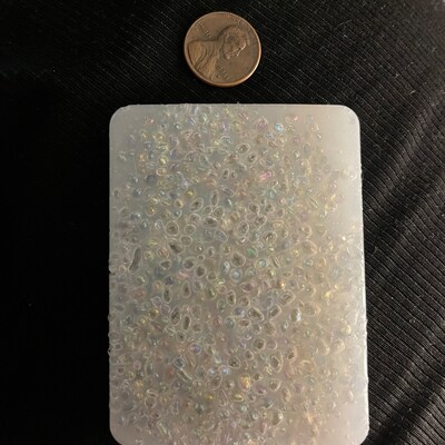 Rainbow Picking Pad Fidget Pick Palette Toy Neon Crystal Pebble Glitter ...