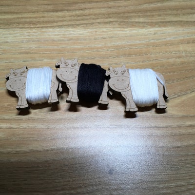 Cow Bobbins set of 12 Thread Holders Floss Organiser Cross Stitch ...