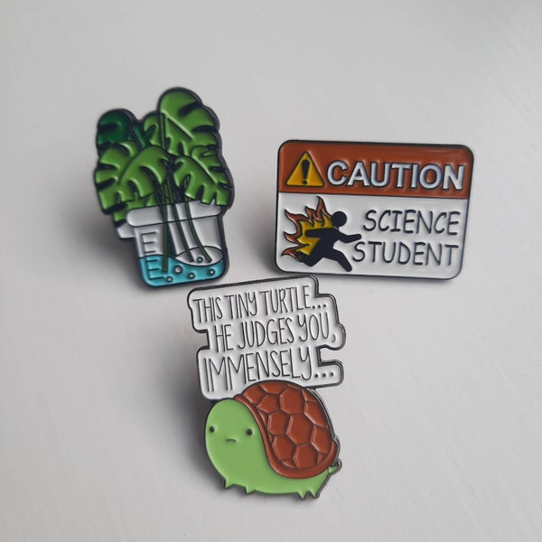Serotonin Chemistry Science Enamel Pin, STEM Badge Pin, Lapel Pin ...