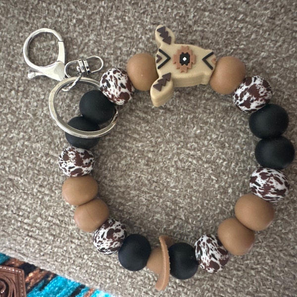 Western Keychains Cow Keychains Keychains Wristlets Wristlet Keychains ...