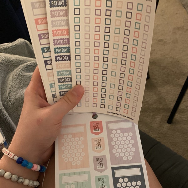 WORK SCHEDULE Stickers - Pastels. Planner Stickers. Calendar Stickers ...