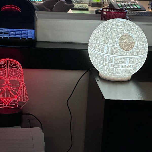 Illuminate Your Space With a 3D Printed Death Star Lamp - Perfect for ...