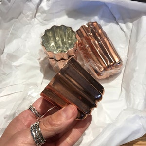 6 Copper Canele Molds Large 2.1 Inch Set of 6 Professional Quality 55 ...