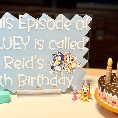 Bluey Birthday Party Welcome Sign, Kid's Party Sign, Bluey Dog Birthday ...