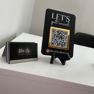 Mini QR Code Display Sign - Etsy