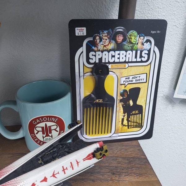 Spaceballs Hair Pick Movie Parody Star Wars Custom Made Card With Comb ...