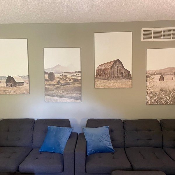 Barn Print Farmhouse Art Farming Decor Farm Wall Art Rustic Prints Wall ...