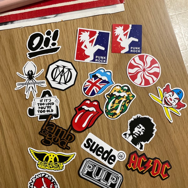 ROCK, Heavy Metal, Rock Bands, 80's, Punk Rock, 10-100 Pcs Random Pack ...