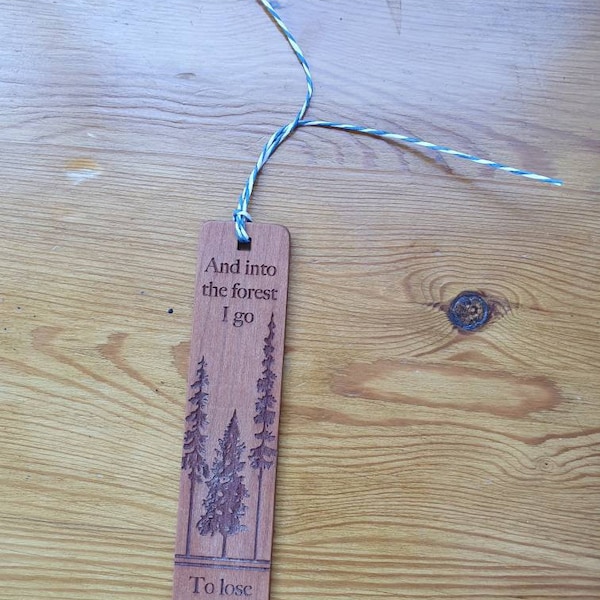 Laser Engraved Wooden Bookmark always Take the Scenic Route - Etsy