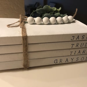 Personalized Name Decor // Vintage Custom Book Decor // Personalized ...