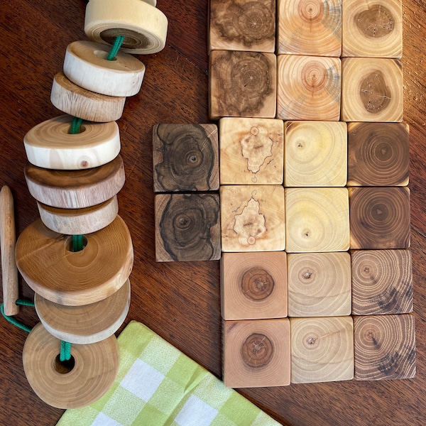 Wooden Blocks Montessori Toddler Blocks Waldorf Wooden Blocks Natural ...