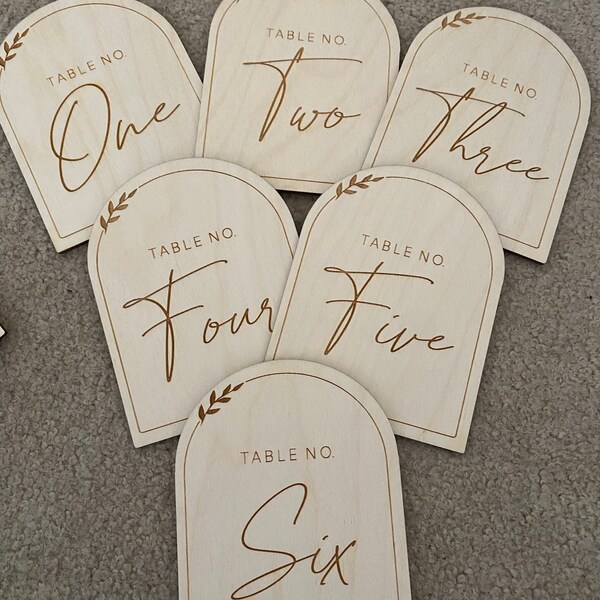 Arched Table Numbers | Boho Table Numbers | Boho Wedding Decor | Table ...