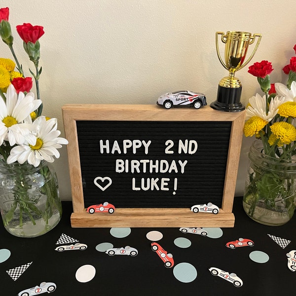 Vintage Race Car Confetti, Two Fast Birthday Party Decoration, Fast One ...