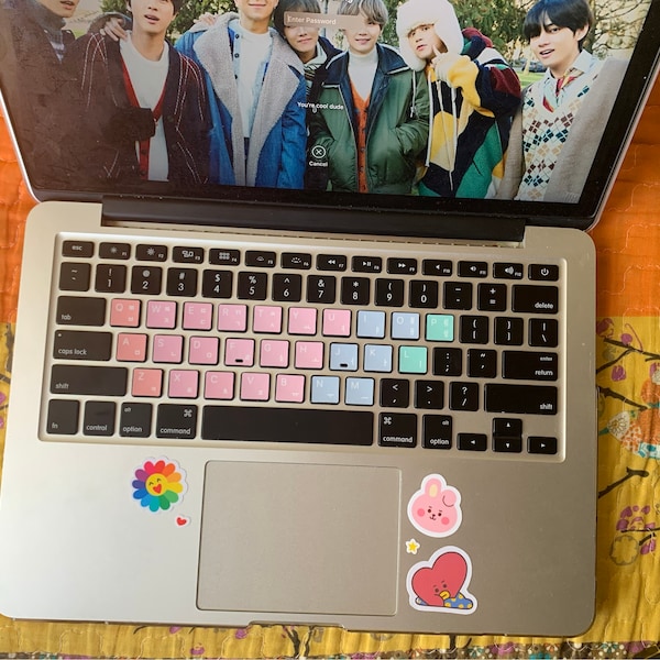 MacBook Korean English Hangul 한-영 Keyboard Sticker Decals - Desire - Etsy